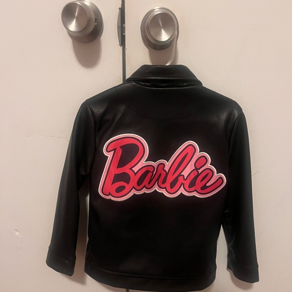 Barbie | Jackets & Coats | Barbie Embroidered Faux Leather Jacket 4t ...